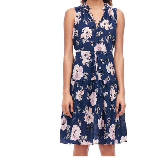 Rebecca Taylor | Dresses | Rebecca Taylor Blue And Pink Floral Midi ...